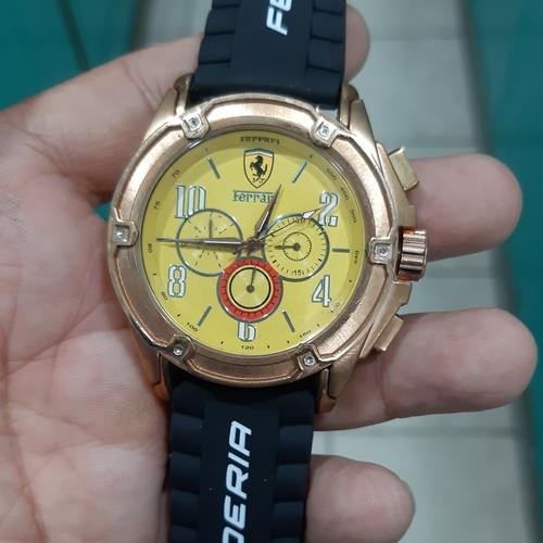 Jual jam tangan pria automatic jam vintage jam chrono ferrari sporty ...