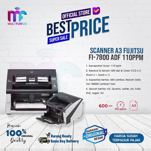 Promo Scanner Fujitsu / Ricoh Fi-7800 A3 ADF - Fi7800 Garansi Resmi ...