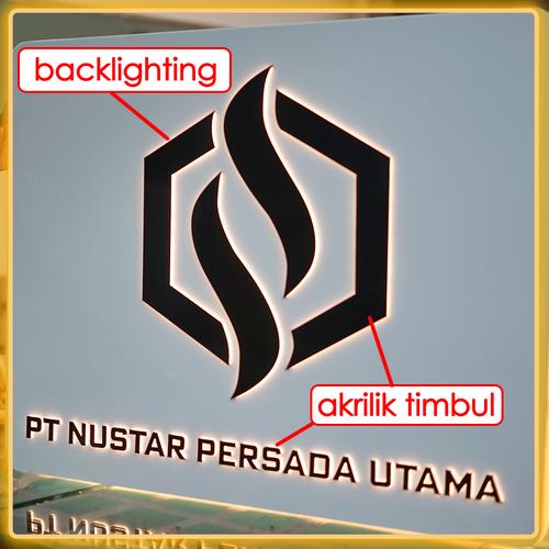 Jual Premium Signage Box Backlight Logo Dekorasi Dinding Ukuran Custom ...