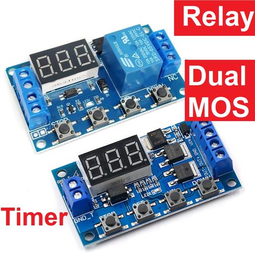 Jual Relay Timer Delay Modul Display 4Tombol Digital DC Time Module ...