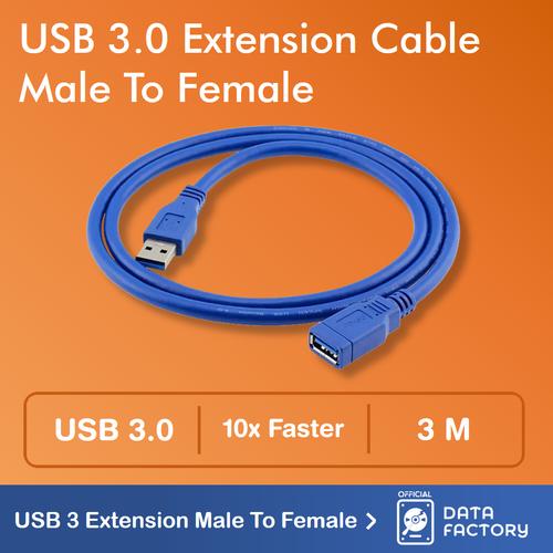 Jual Kabel Extension USB 3.0 3m / 3 Meter Male to Female Extender Cable ...