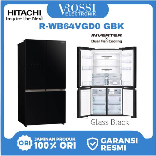Promo HITACHI Kulkas R-WB64VGD0 / R-WB64VGD0 GBK 569 Liter 4 Pintu Inverter Cicil 0% 3x ...