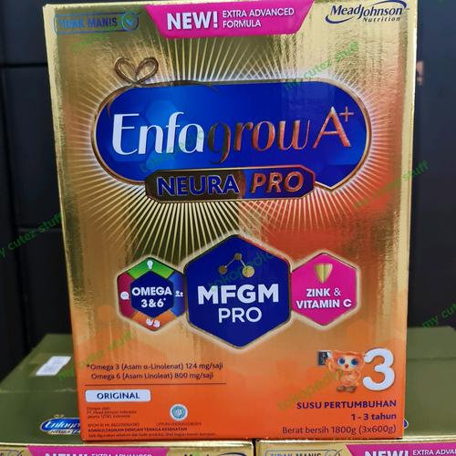 Jual SUSU Enfagrow Origina PLAIN / Vanila A+ 3 1800 gram A + 1 - 3 ...
