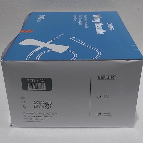 Jual wing needle onemed/jarum kupu kupu - ukuran 25gx3/4 - Jakarta ...