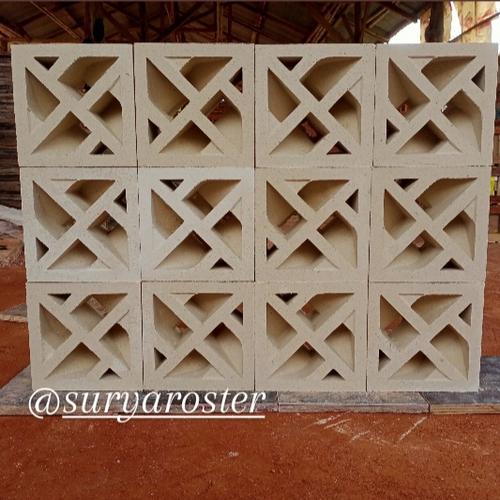 Jual roster beton putih motif baling2 - Putih, 20x20x10 - Kab. Bogor ...