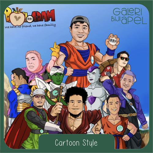 Jual Lukisan Wajah Versi Kartun - Cartoon Style - Rp 40.000/wajah ...