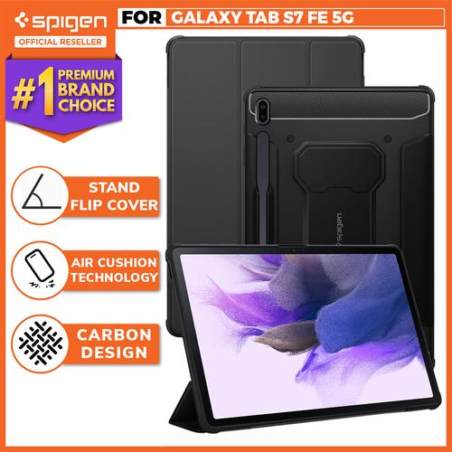 Promo Case Samsung Galaxy Tab S7 FE 5G Spigen Rugged Armor Carbon ...