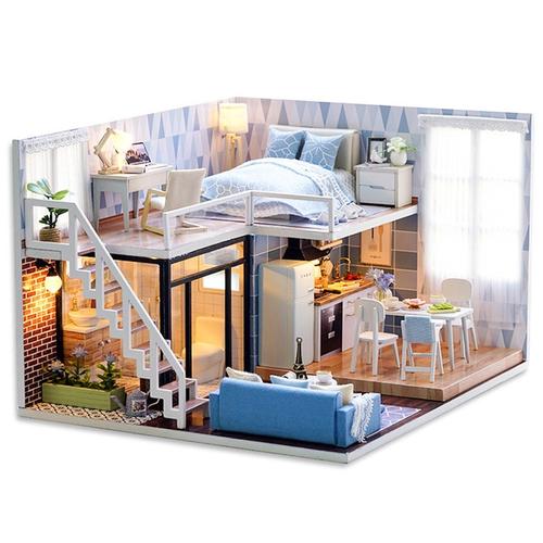 Jual CUTE ROOM Miniatur Rumah Boneka DIY Doll House Wooden Furniture ...