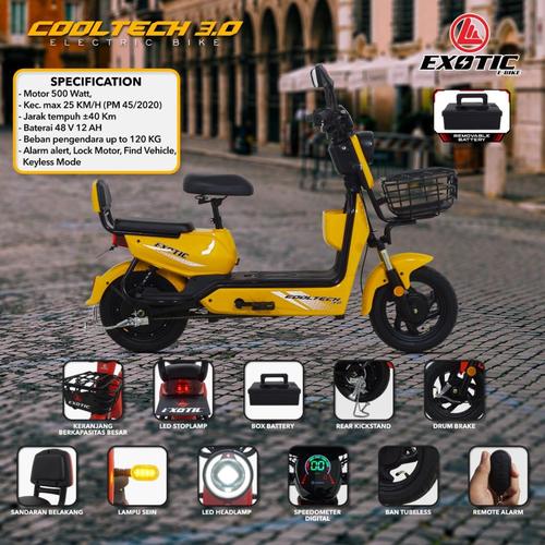 Jual Sepeda Listrik Exotic COOLTECH 3.0 Electric E Bike 500 Watt Free ...