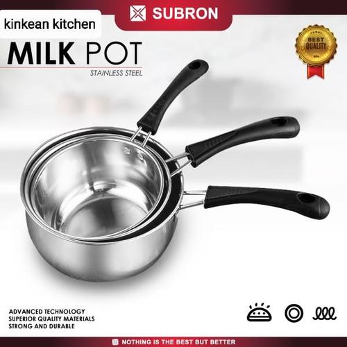 Promo Panci Susu Stainless Steel Milk Pot 15/17/19cm - Subron - 15cm ...