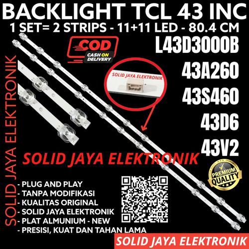 Jual BACKLIGHT TV LED TCL 43 INC 43A260 43S460 43D6 43V2 LAMPU BL 11K ...