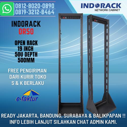 Jual INDORACK OPEN RACK 19 INCH 50U OR50 - RACK SERVER / RACK JARINGAN ...