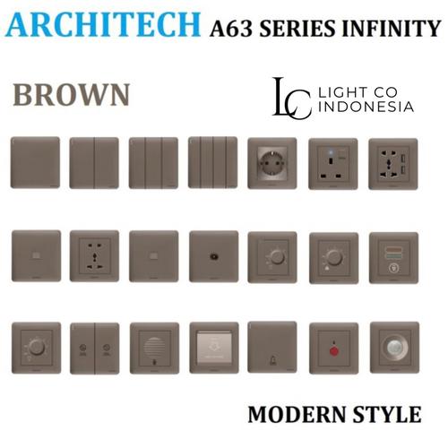 Jual Saklar Switch Architech Infinity Brown - 1gang 2way - Kota ...