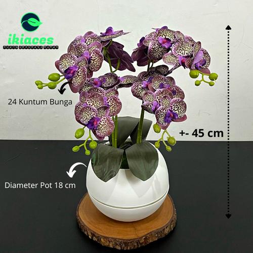 Jual ANGGREK LATEX ARTIFISIAL BUNGA POT HIAS PREMIUM DEKORASI BUNGA ...