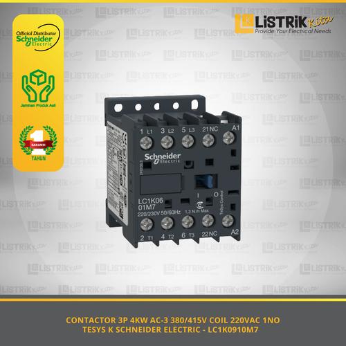 Jual SCHNEIDER TESYS K CONTACTOR 3P AC-3 440V 9A 1NO 220VAC COIL ...