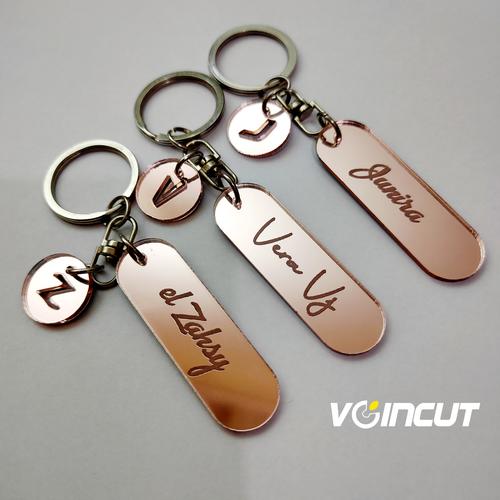 Jual ROSEGOLD GANTUNGAN KUNCI CUSTOM GANCI NAMA AKRILIK CUSTOM - 2x3 ...