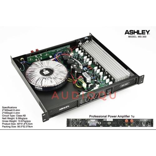 Jual Power Amplifier Ashley MS300 / MS-300 Full Makro Class AB 1U ...