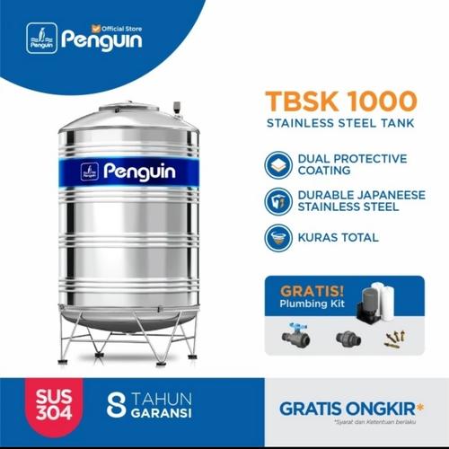Jual Toren Tanki Tandon Air Stainless Penguin TBSK 1000 1000 Liter ...