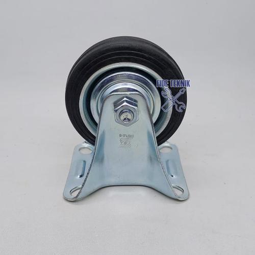 Jual TRIPLE S Roda Karet Hitam mati Rigid 3in inch troli gledekan tanpa ...