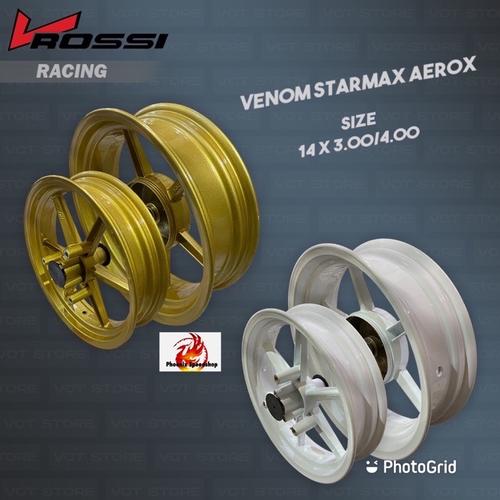 Jual Velg Vrossi Venom Starmax Aerox 300/400x 14 White dan Gold - Gold ...