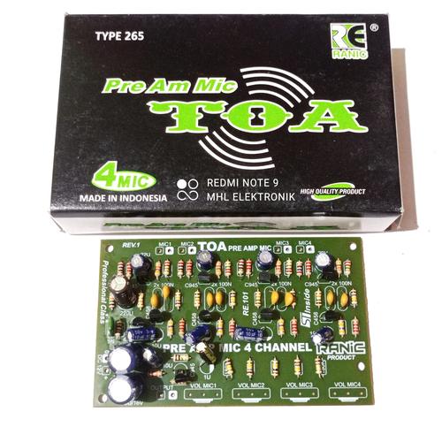 Jual KIT PENGUAT MIC PREAMP MIC TOA PRE AMP MIC 4 CHANNEL MODEL TOA ...