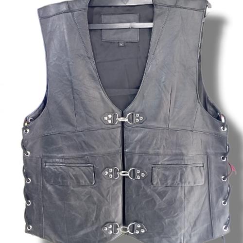 Jual Rompi kulit asli Pria Rompi motoran ,Bikers - Hitam, S - Kab ...