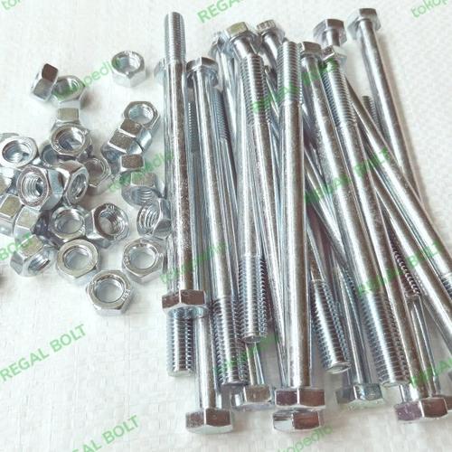 Jual Baut Mur Besi Putih M8 x 110mm Half Drat - Kab. Tangerang - REGAL ...