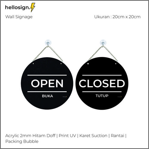 Promo Sign Akrilik OPEN CLOSED|Print Papan Nama Tulisan Akrilik|Sign ...