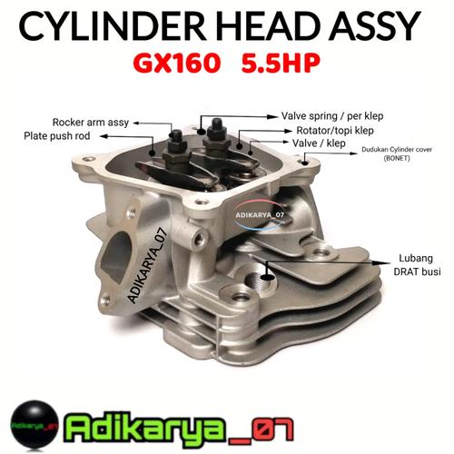 Jual Cylinder head assy cylinder kop SET Mesin Penggerak GX160 GX200 Head - Kab. Majalengka ...