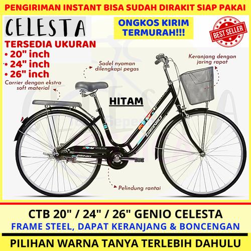 Jual Sepeda Mini Keranjang CTB City Bike Genio Celesta ukuran 20 24 26 ...