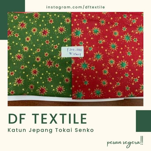 Jual Kain Katun Jepang Motif Bintang Natal Japan Design Tokai Senko ...