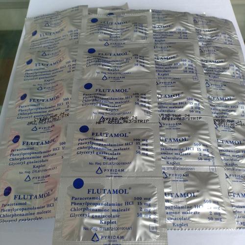 Jual Flutamol kaplet strip isi 10 kaplet, obat flu, batuk, pilek, demam ...