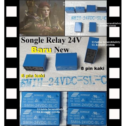 Jual Songle Relay 24V Kaki 8Pin SMIH 24VDC SL C biru rilay 8 pin rilai ...