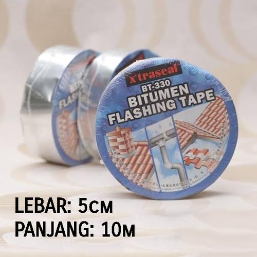 Jual Flashing Tape Bitumen 5cm 10 meter Flashband Tambal Talang atap ...