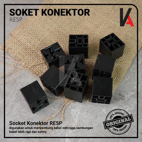 Jual Rumah Relay RE5P / Soket Relay / Socket Cable Relay / Kaki 5 Pin ...