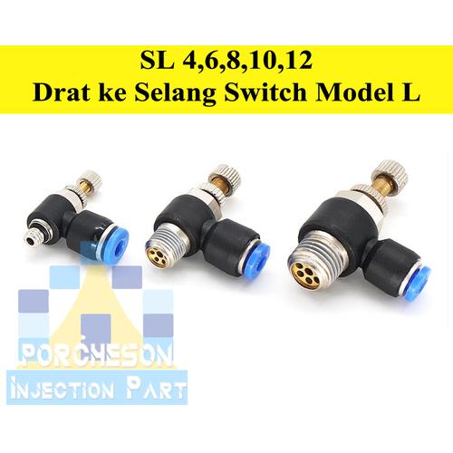 Jual MSL / SL Fitting pneumatic speed control selang connector - SL4-01 - Kota Tangerang ...