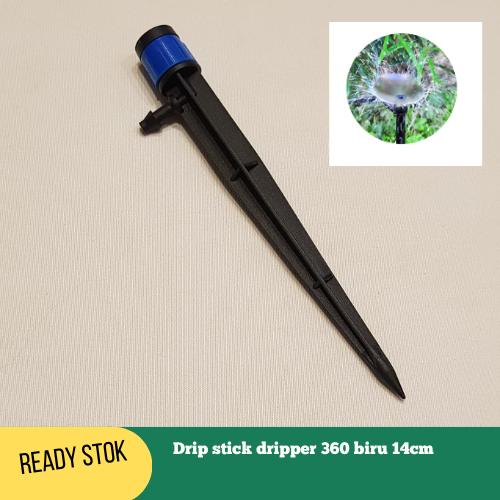 Jual micro sprinkler drip stick dripper drip 360 biru 14cm - Kota ...
