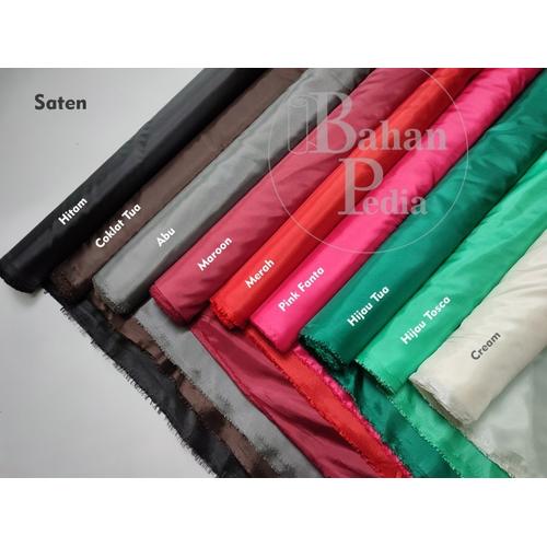 Jual [Roll 45 meter] Kain Bahan Saten Satin Backdrop Kilap 100 x 150 cm ...