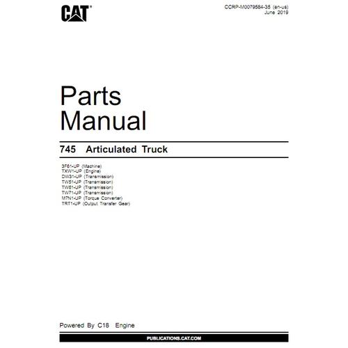 Jual Parts Catalog Articulated Dump Truck CAT 745 versi pdf - Kota ...