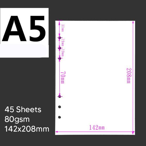 Jual Isi Binder 6 Hole Ring / Dot Grid A5 A6 A7 / Refill Kertas Loose ...