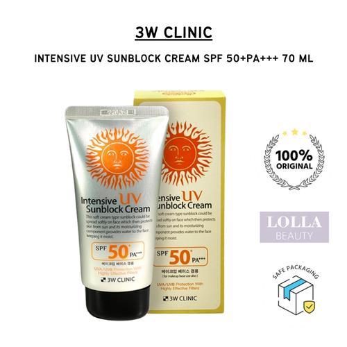 Jual 3W CLINIC - Intensive UV Sunblock Cream SPF 50+PA+++ 70 ml ...