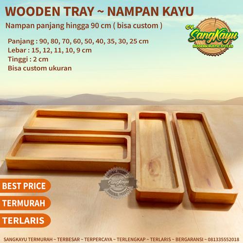 Jual Nampan kayu panjang nampan saji wooden serving tray baki tray kayu ...