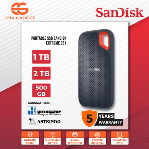 Jual SSD SanDisk Extreme Portable SSD V2 1TB 2TB 500GB E61 - GARANSI RESMI - 1 tb - Jakarta ...