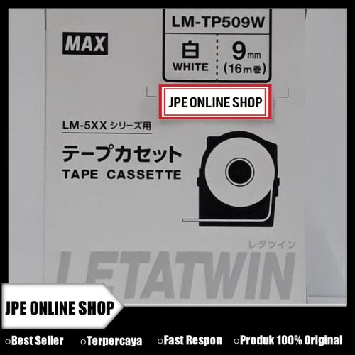 Jual Tape Label Letatwin LM-TP509W Max Marking Label Letatwin 9mm Putih ...