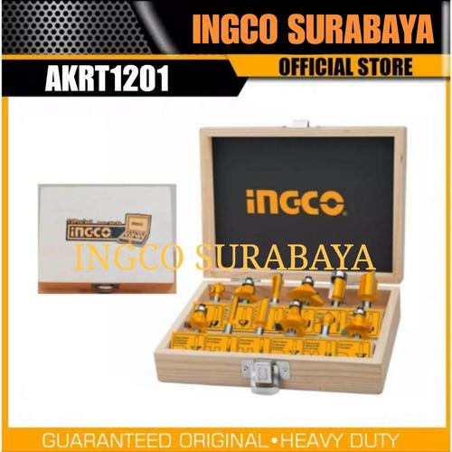 Jual INGCO AKRT1201 MATA PROFIL KAYU ROUTER TRIMMER SET 12PCS - Kota ...