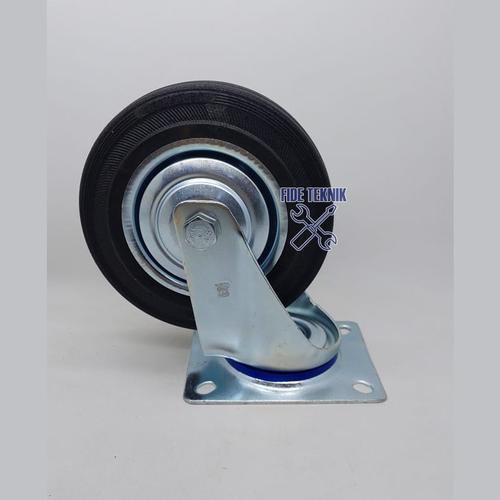 Jual TRIPLE S Roda Karet Hitam Hidup Swivel 6in inch troli kereta ...