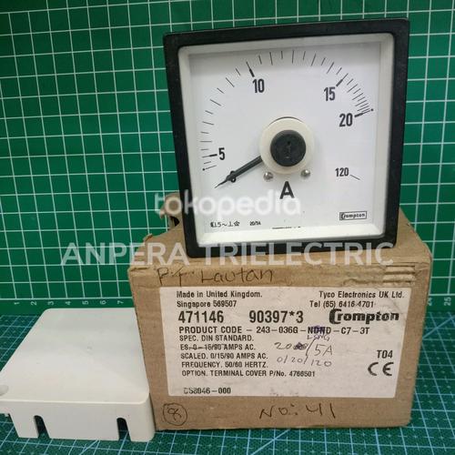 Jual Ampermeter Crompton 20/5A size 72×72 Ampermeter Crompton 20/5A ...