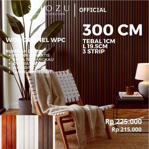 Jual WOOD PANEL 3D WPC Wallpanel PVC Kayu Partisi 3M|1MM|3 Strip|Rare ...