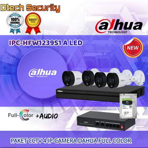 Jual PAKET CCTV IP DAHUA FULL COLOR AUDIO+HDD 4TB+POE LENGKAP ORIGINAL ...