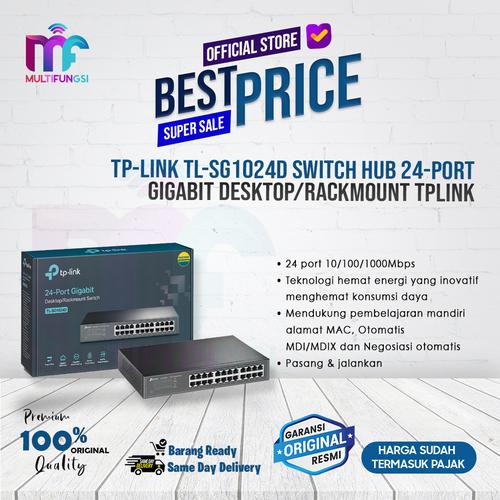 Promo TP-LINK TL-SG1024D Switch Hub 24-Port Gigabit Desktop/Rackmount ...